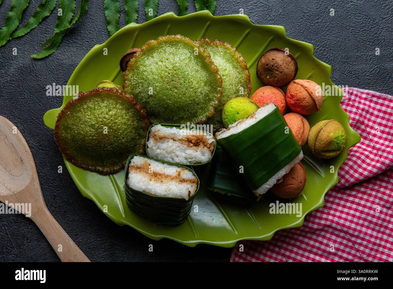 Traditional Indonesian Snacks with Lemper, Kue Cucur, and Mini Steamed ...