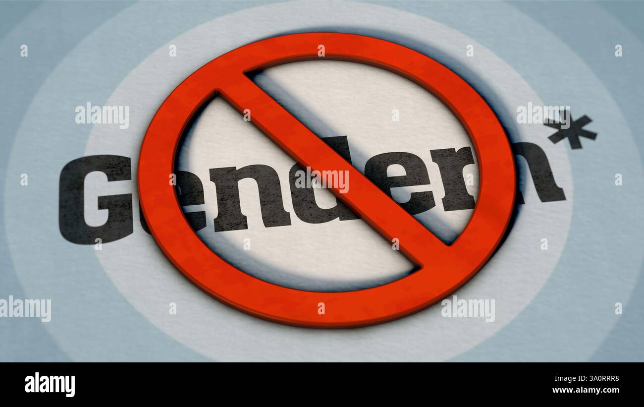 Symbolic image: Ban on gender language Stock Photo - Alamy