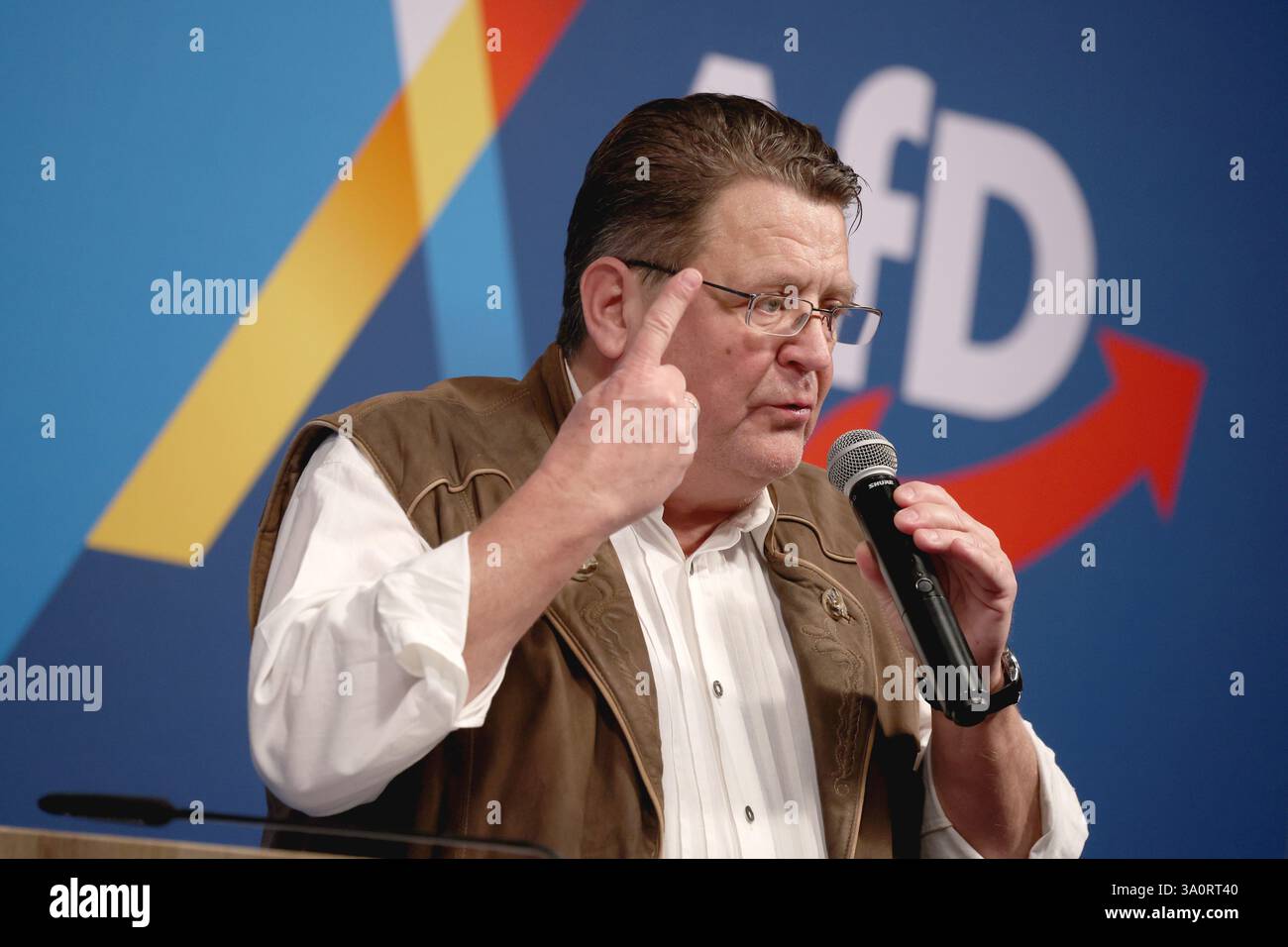 05 March 2025, Bavaria, Osterhofen: Political Ash Wednesday, AfD, at ...