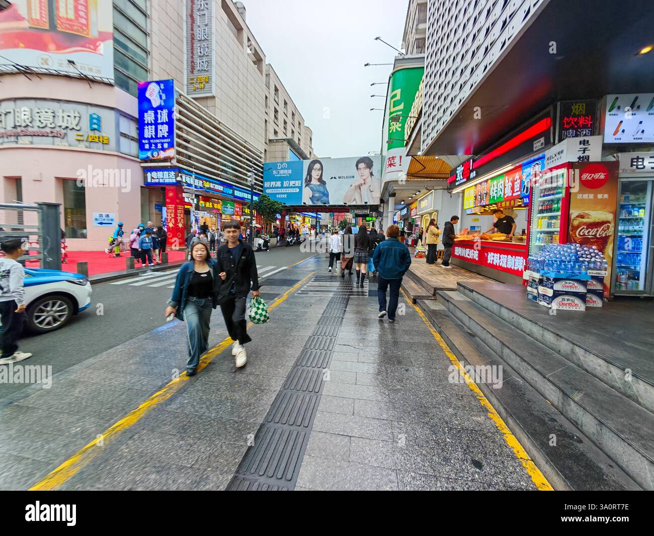 ShenZhen, China - March 05, 2025 : Busy Dong Men Pedestrian Street ...