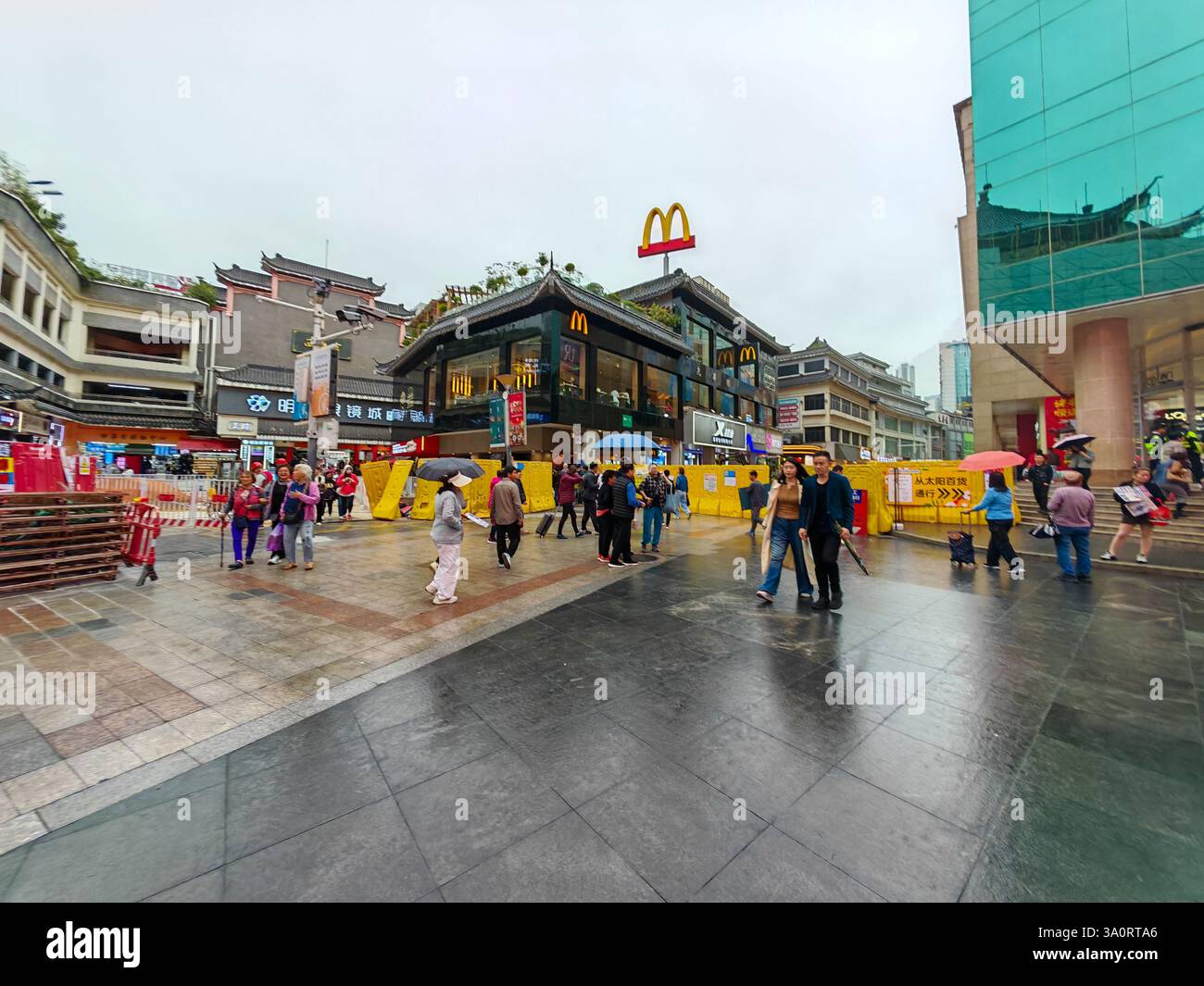 ShenZhen, China - March 05, 2025 : A lively pedestrian street view in ...