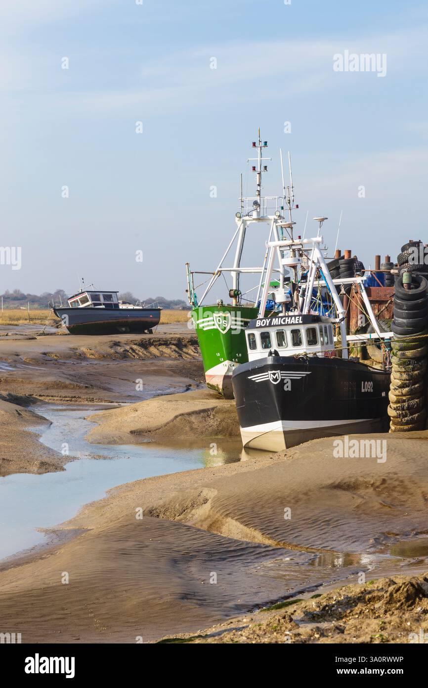 Cockle Boats at Old Leigh During Low Tide Stock Photo - Alamy