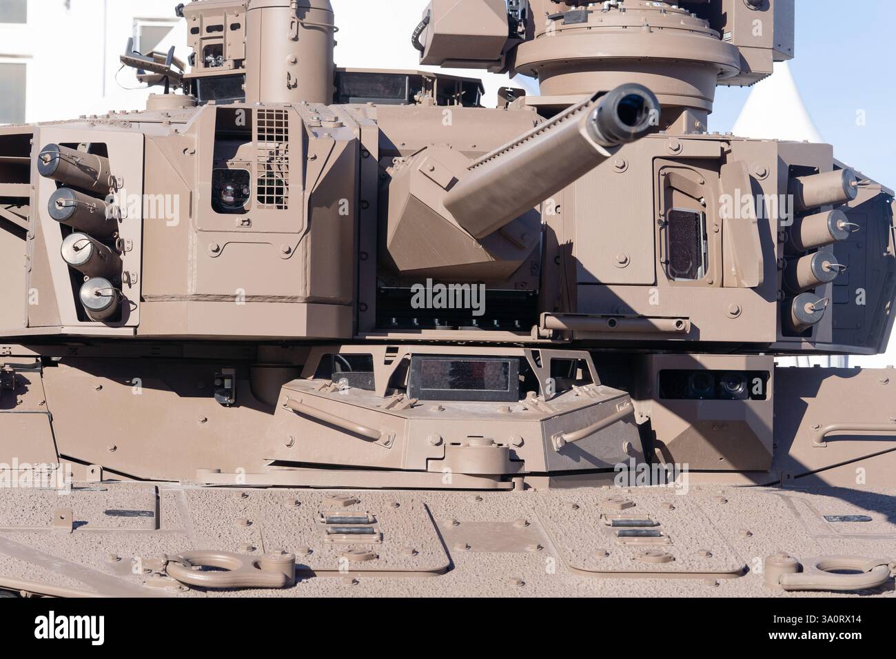 Canjuers, France. 04th Mar, 2025. The gun turret of a Jaguar armoured ...