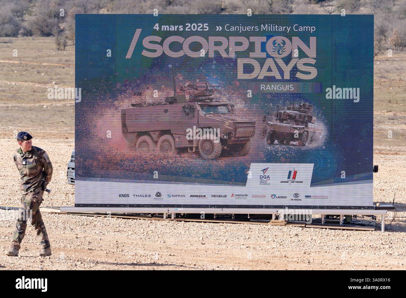 An illustration of the Scorpion Days event during the first live firing ...