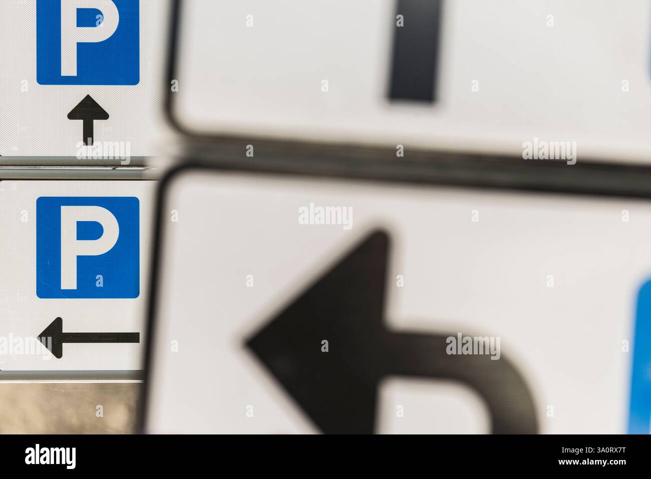 Parking place signs in Gothenburg display clear directions for drivers ...