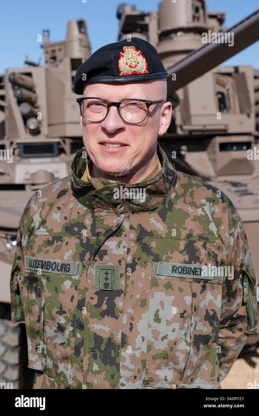 Luxembourg lieutenant colonel Claude Robinet pictured during the first ...