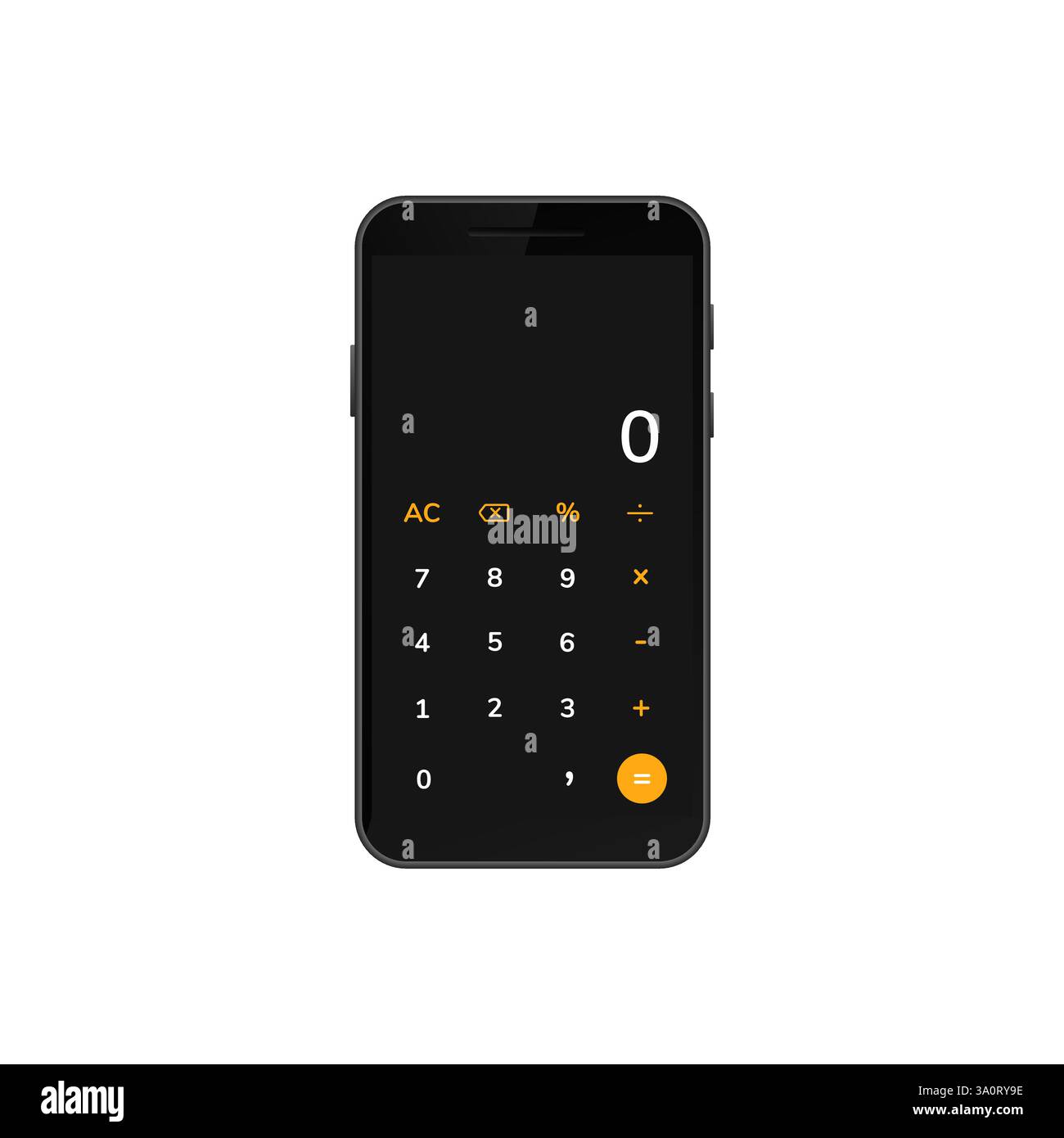 Digital calculator display on modern smartphone for quick and accurate mathematical operations ...