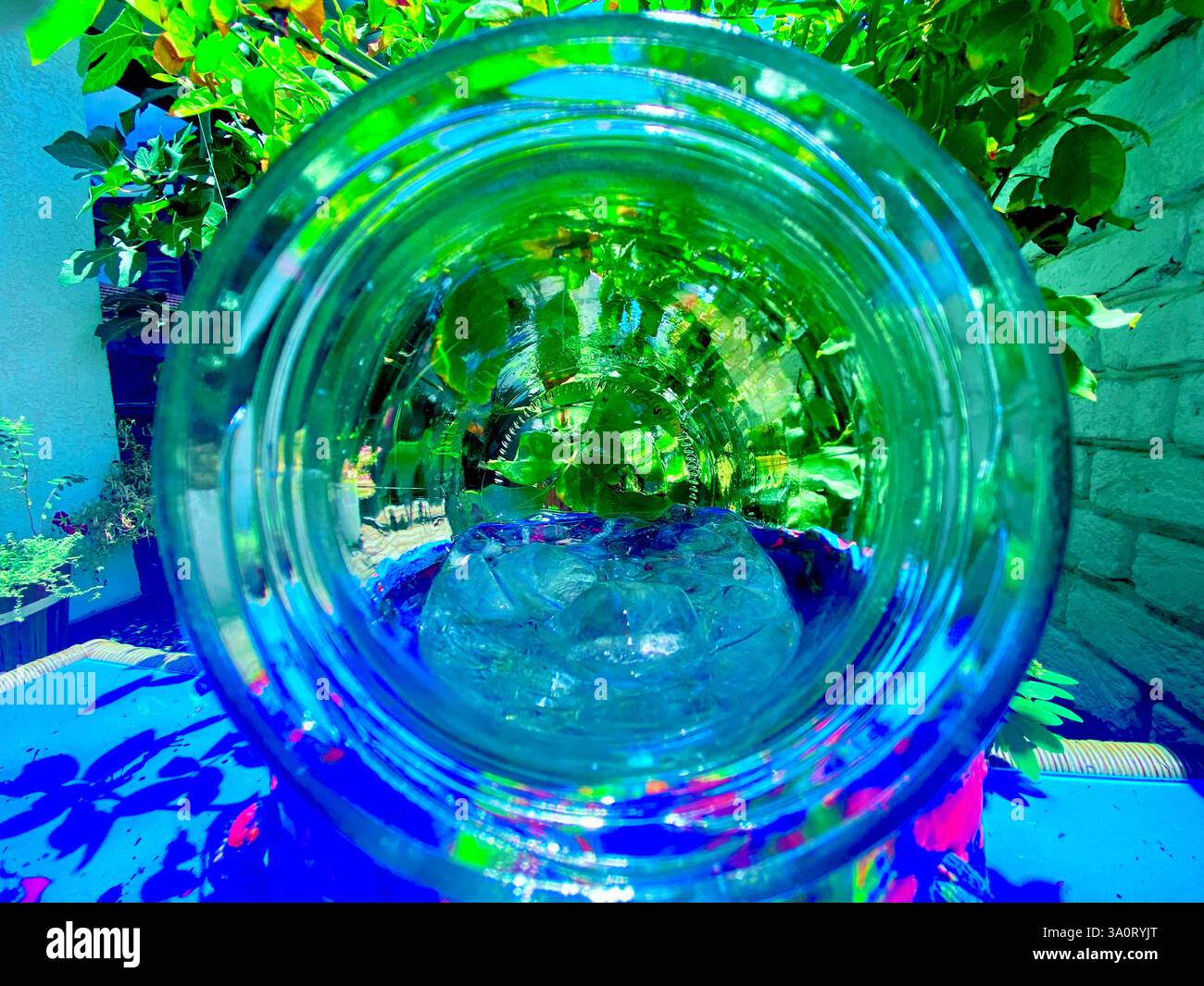 A mesmerizing artistic photograph featuring a glass sphere capturing ...