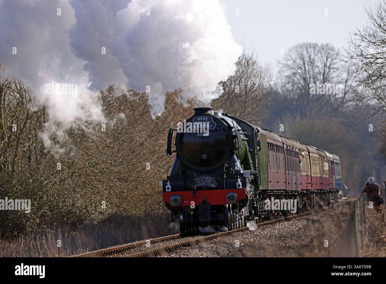 The world-famous Flying Scotsman 60103 steam train locomotive seen on ...
