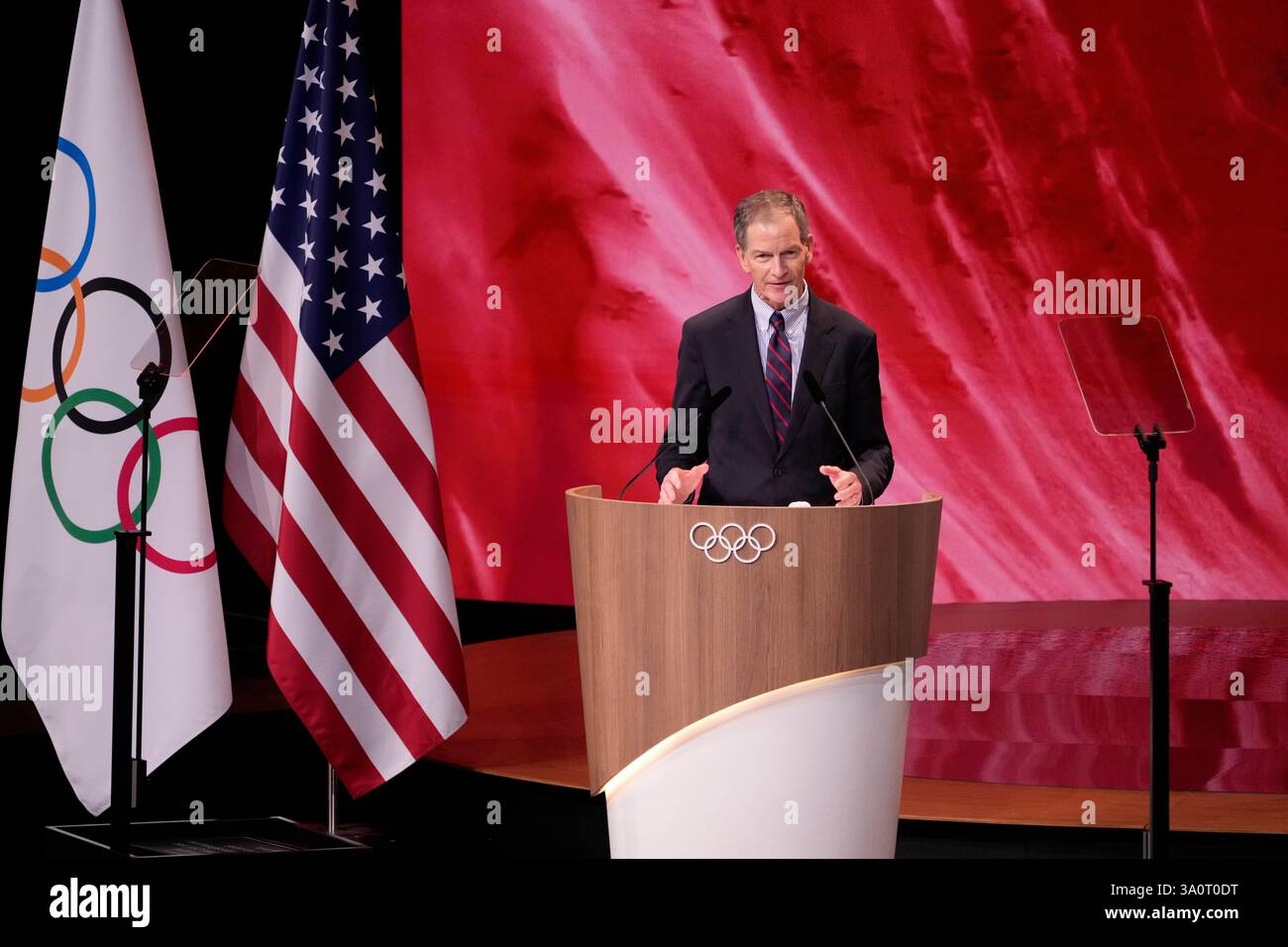 FILE - Gene Sykes, president of the US Olympic and Paralympic committee ...