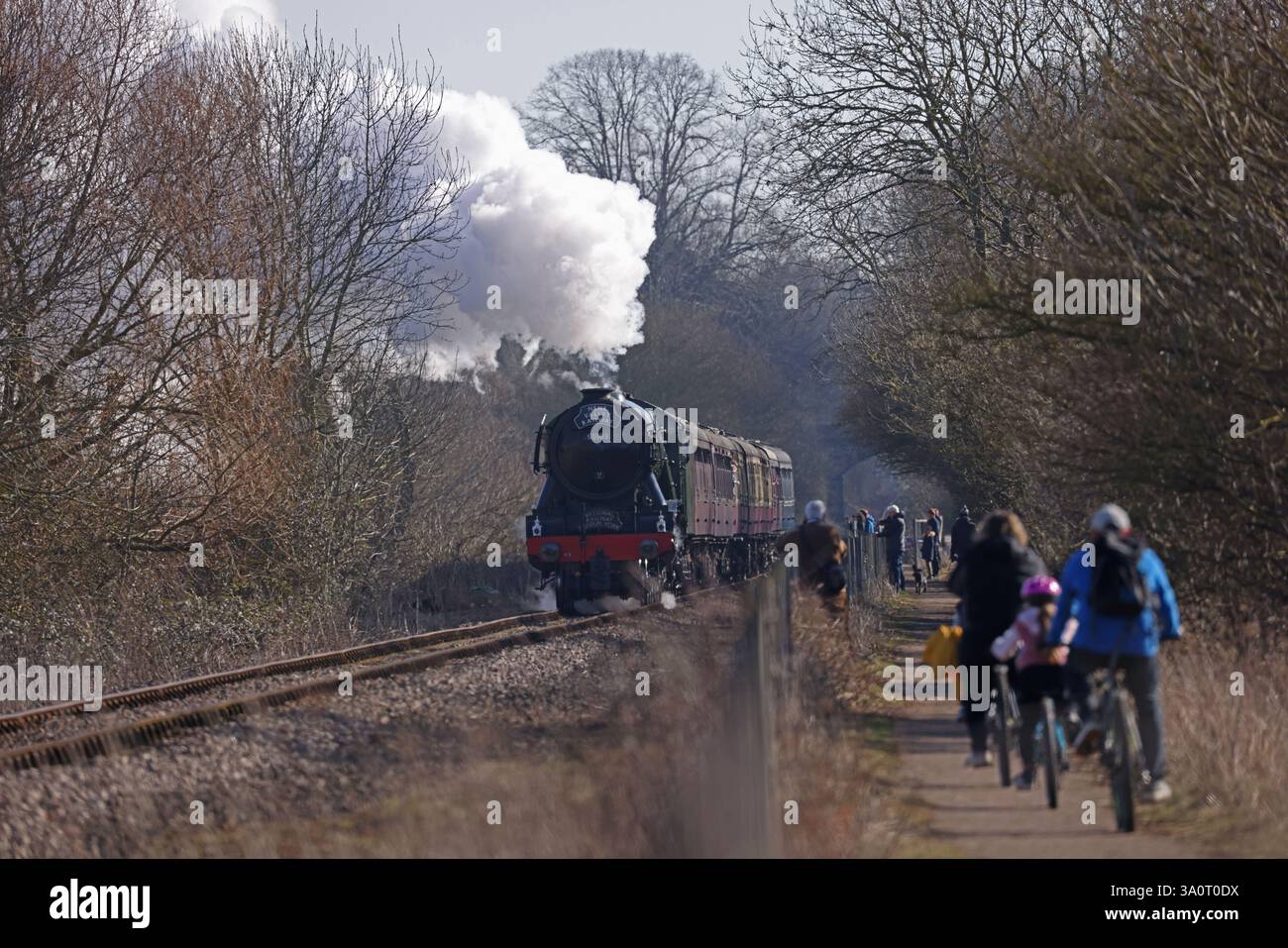 The world-famous Flying Scotsman 60103 steam train locomotive seen on ...