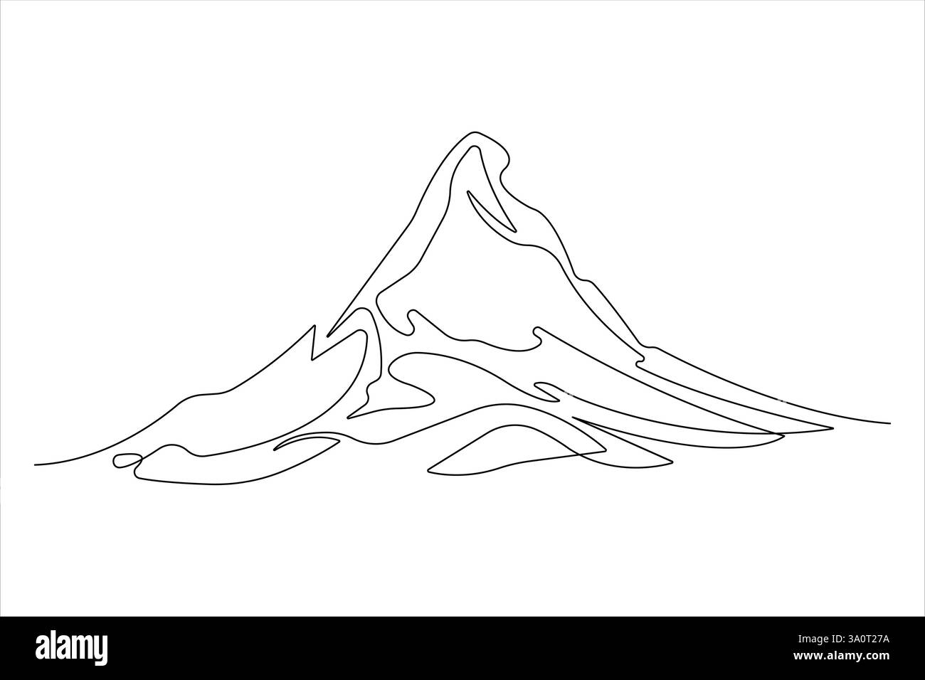 Mountain sunrise line art Black and White Stock Photos & Images - Alamy