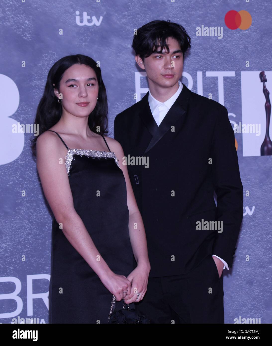 London, UK. Olivia Hardy and William Gao at the BRIT Awards 2025. The ...