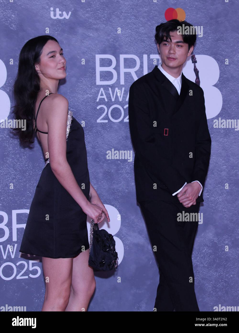 London, UK. Olivia Hardy and William Gao at the BRIT Awards 2025. The ...