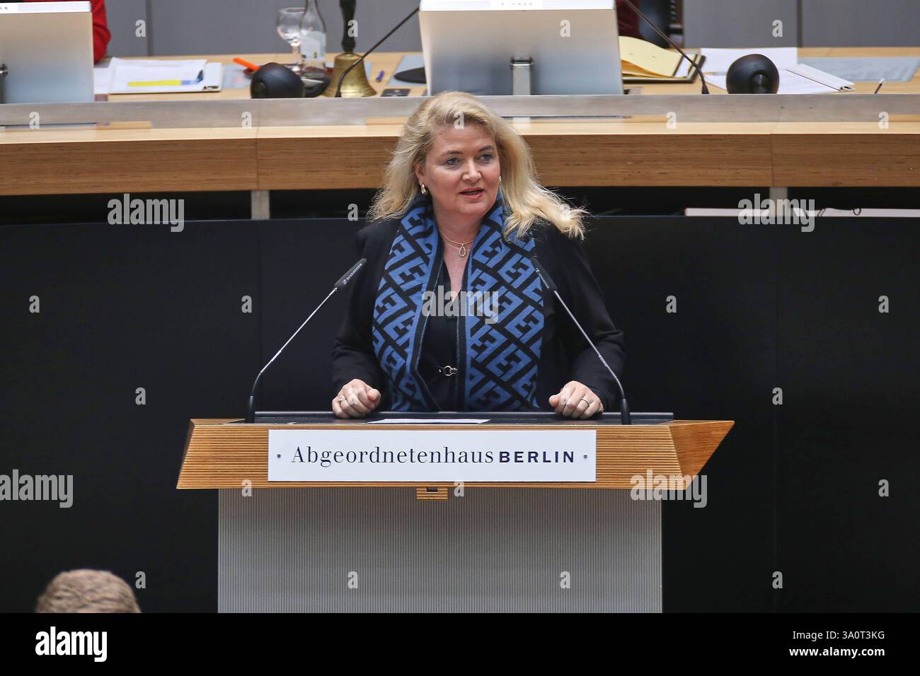 Berlin, Deutschland, 13.02.2025: Berliner Abgeordnetenhaus: 61. Sitzung ...