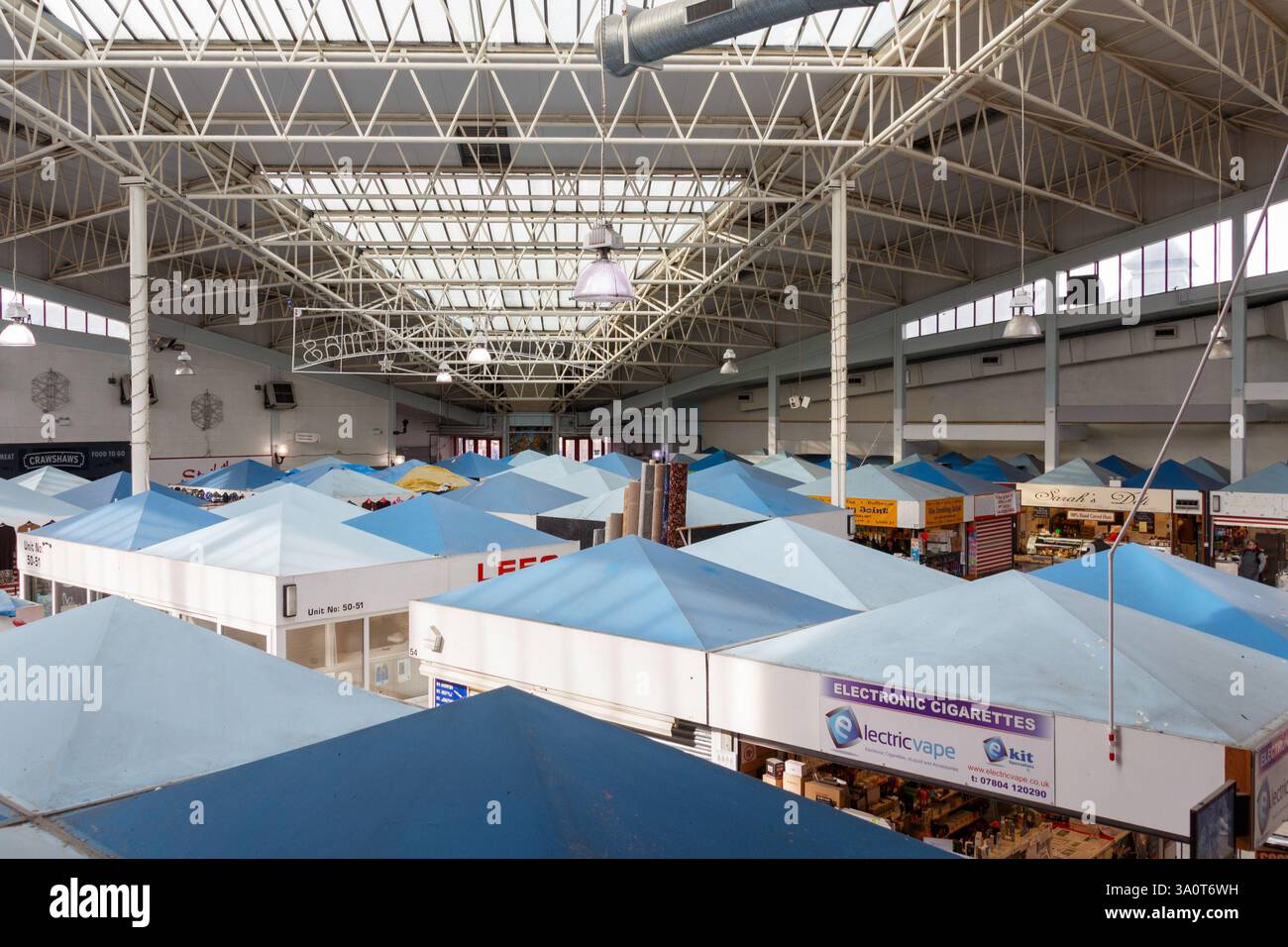 The indoor market, Rotherham Stock Photo - Alamy