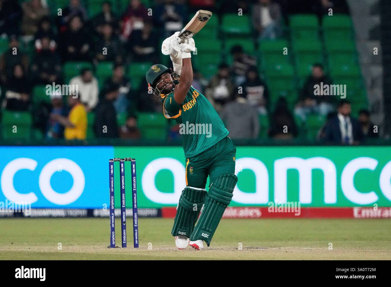 South Africa's captain Temba Bavuma bats during the ICC Champions ...