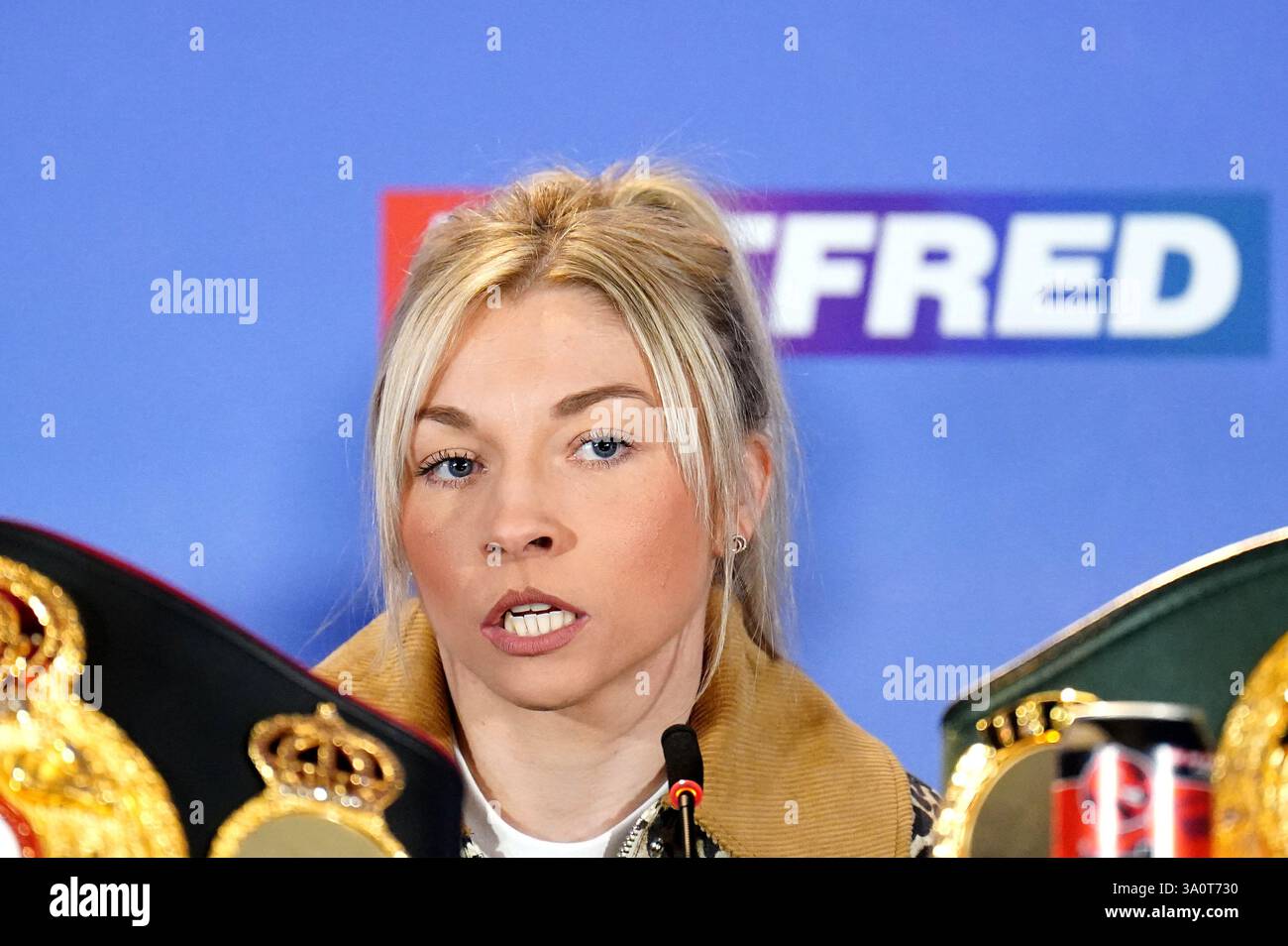 Lauren Price during a press conference at The Dorchester, London ...