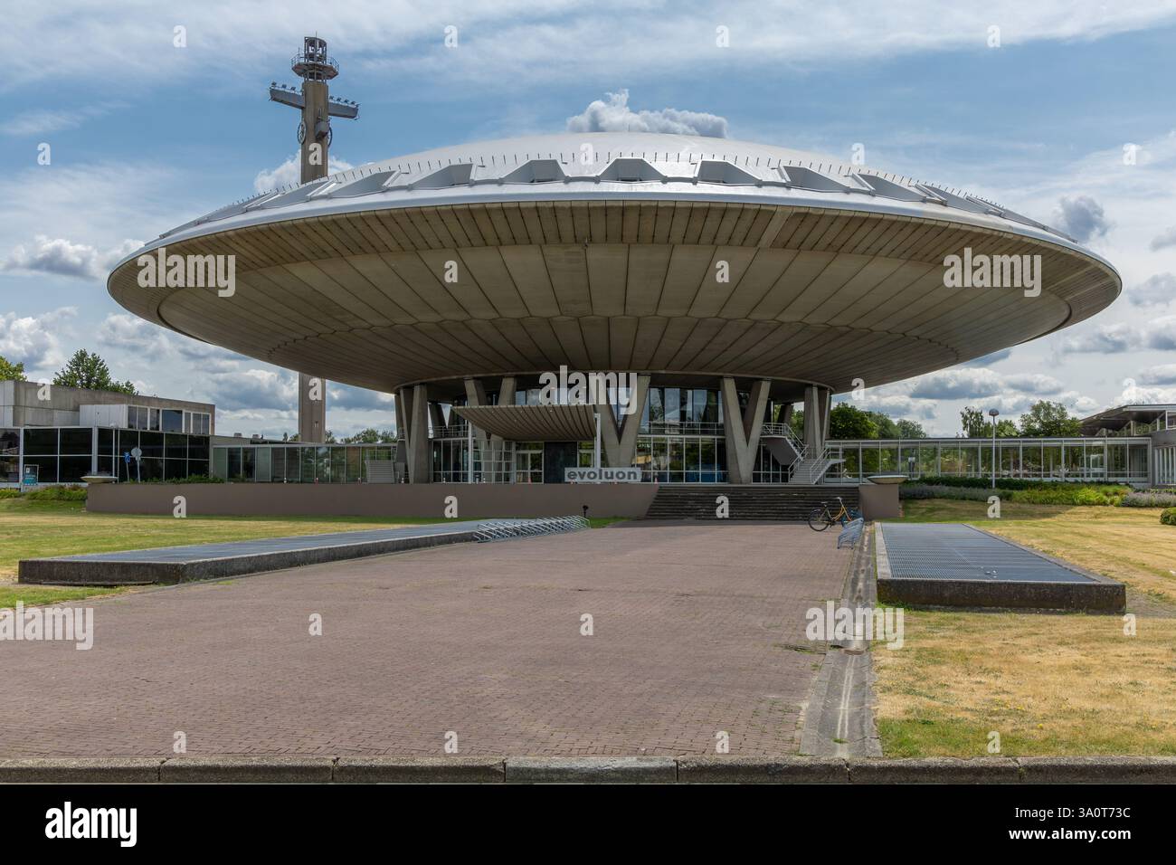 Evoluon building. The Evoluon is a discus-shaped building, the ...