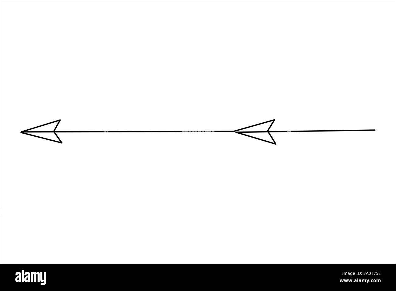 Continuous one line art drawing of arrow, arrow icon outline vector ...
