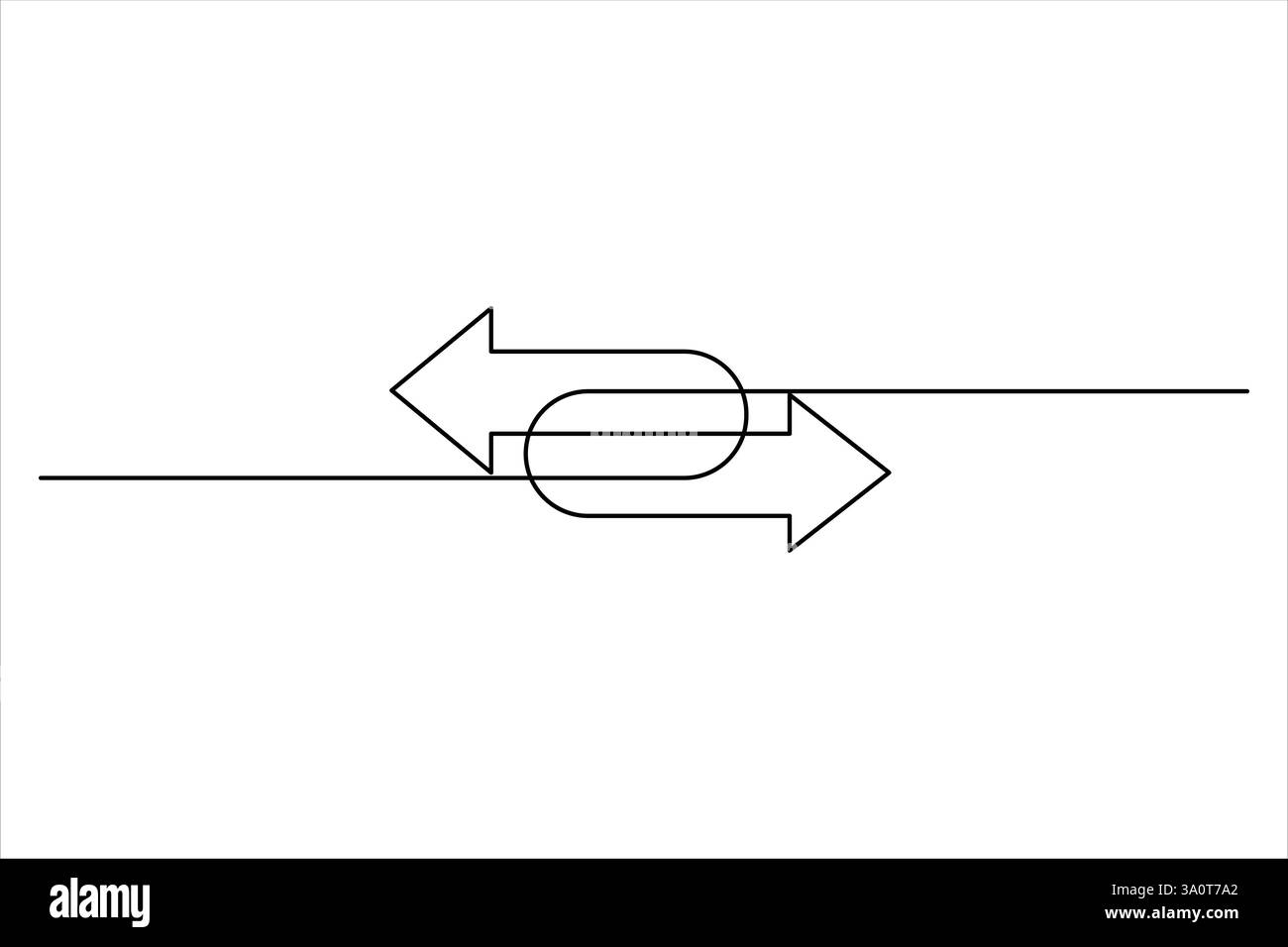Continuous line drawing double Stock Vector Images - Alamy