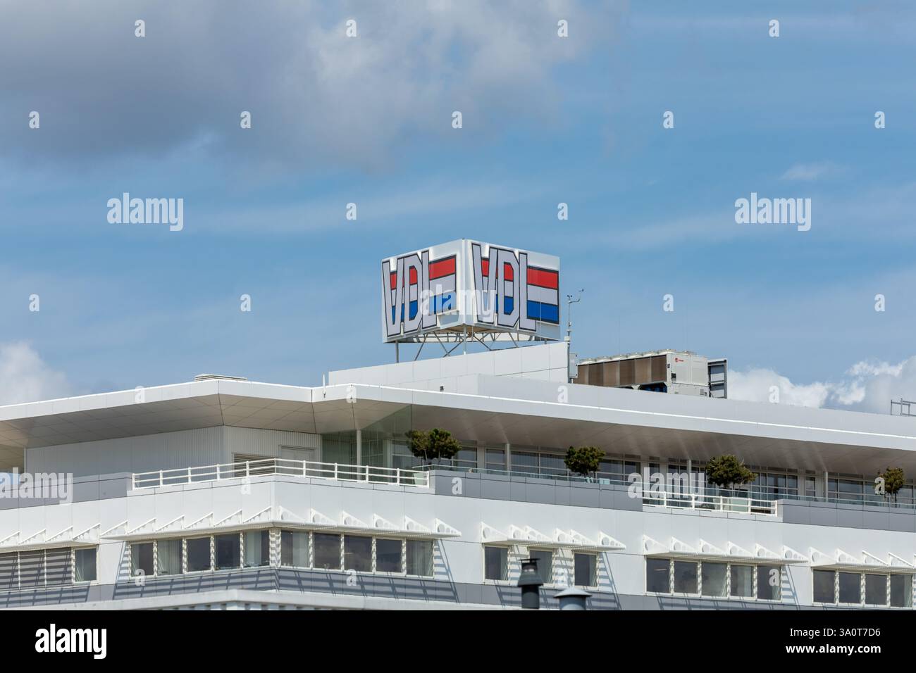 VDL logo sign. The VDL companies break down into four divisions ...