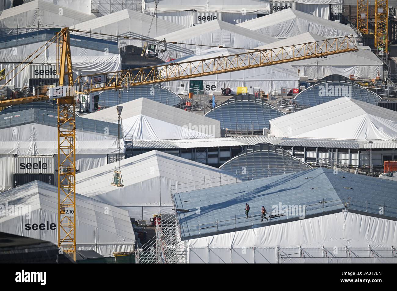Stuttgart, Germany. 05th Mar, 2025. Tents can be seen on the ...