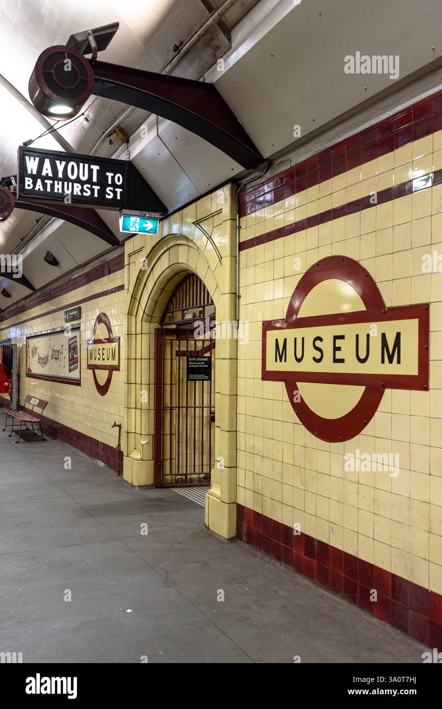 An exit from the platform at Museum station on the Sydney Trains ...