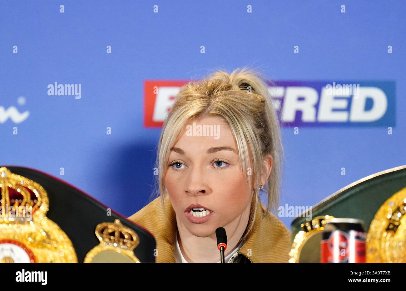 Lauren Price during a press conference at The Dorchester, London ...