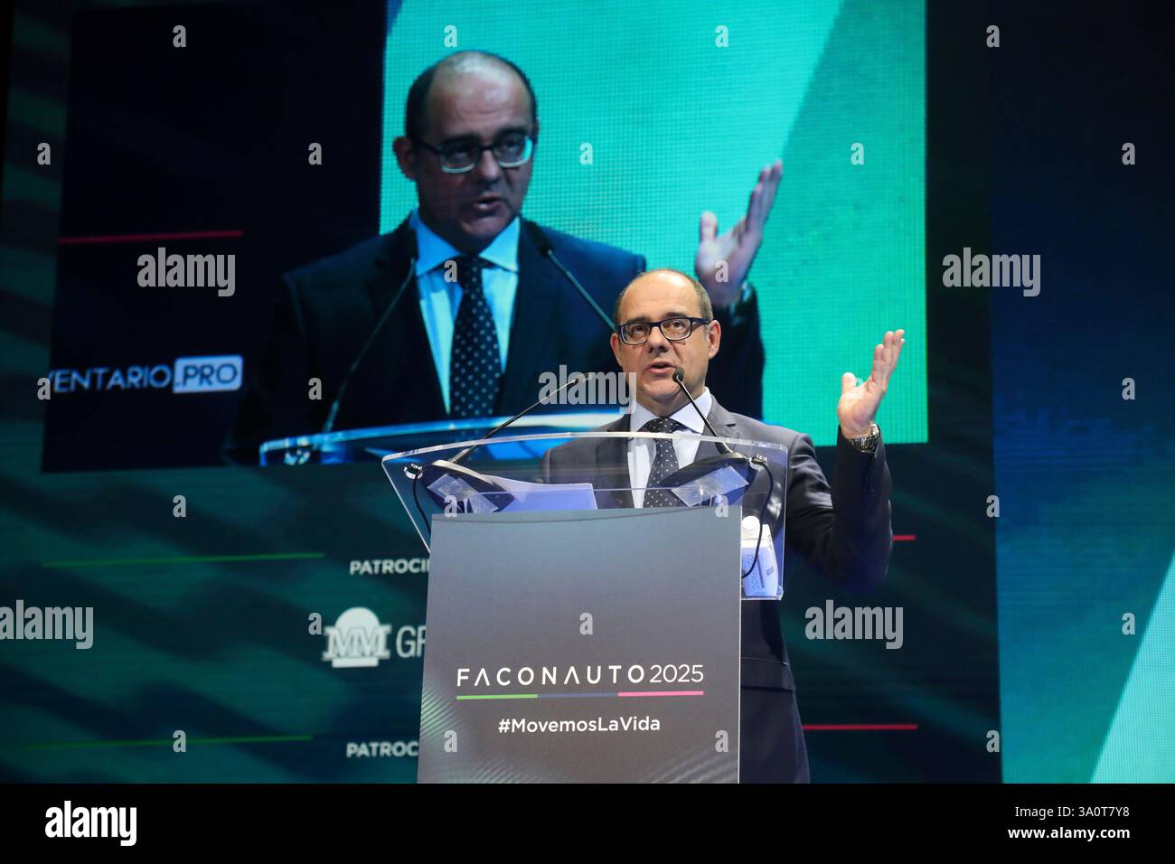 Faconauto's General Manager, Jose Ignacio Moya, speaks during the Annual Congress of the dealers ...