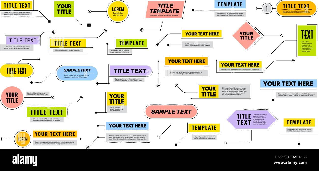 Callouts. Design template for textbox content frames communication ...