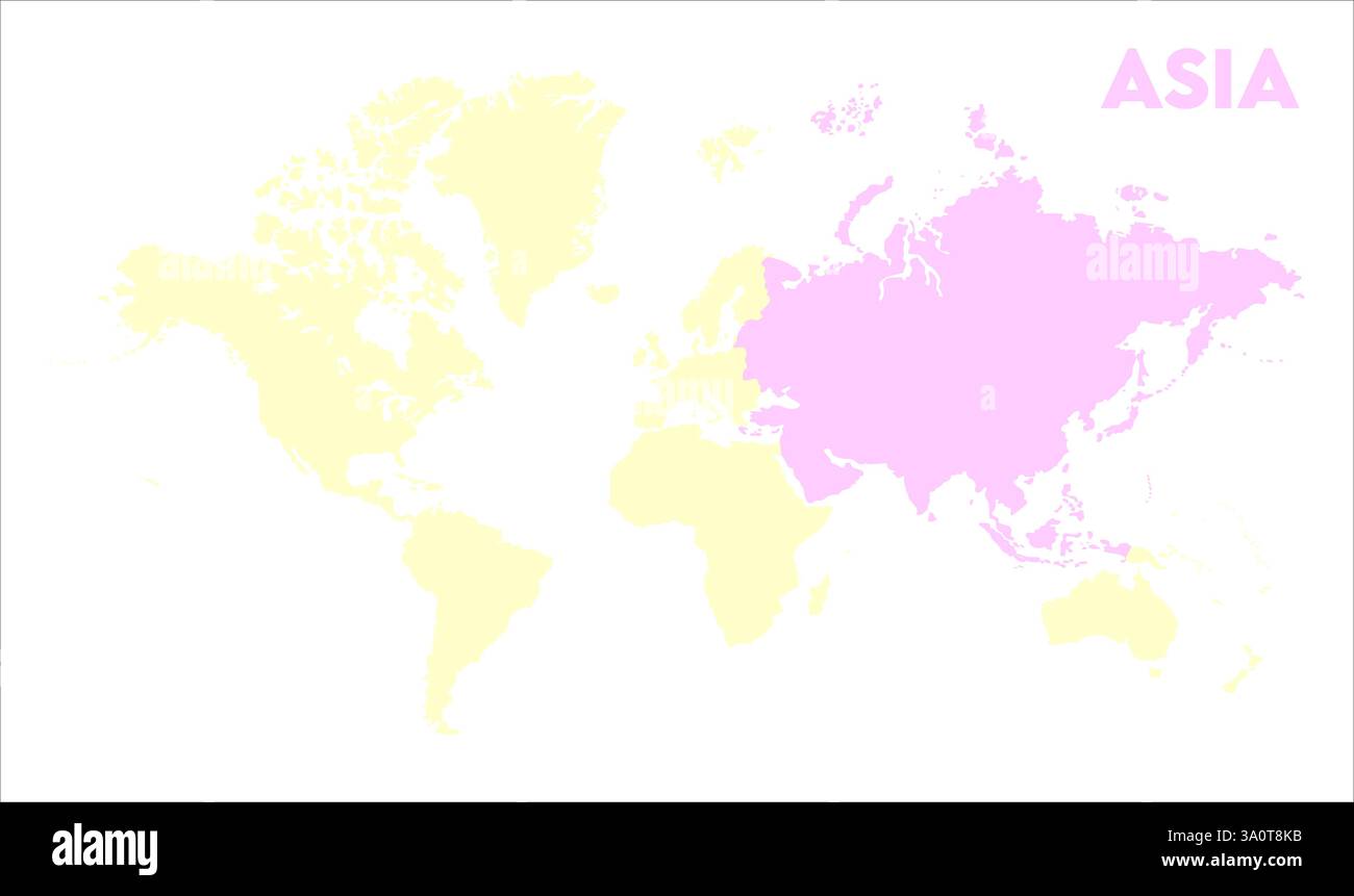 Map of Asia, highlighted on the world map, Asia on the world map ...