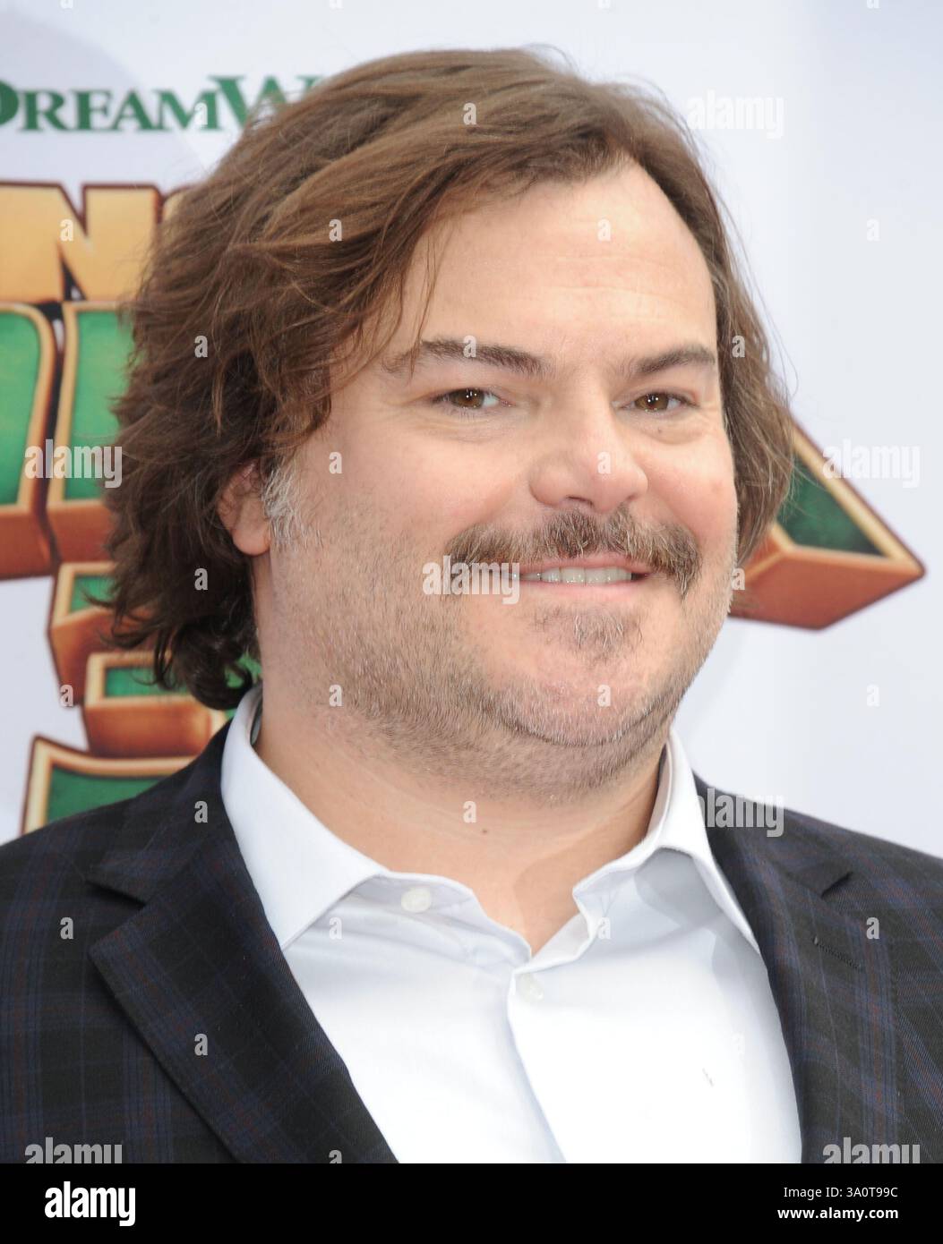 Jack Black arriving at the premiere of DreamWorks Animation and ...