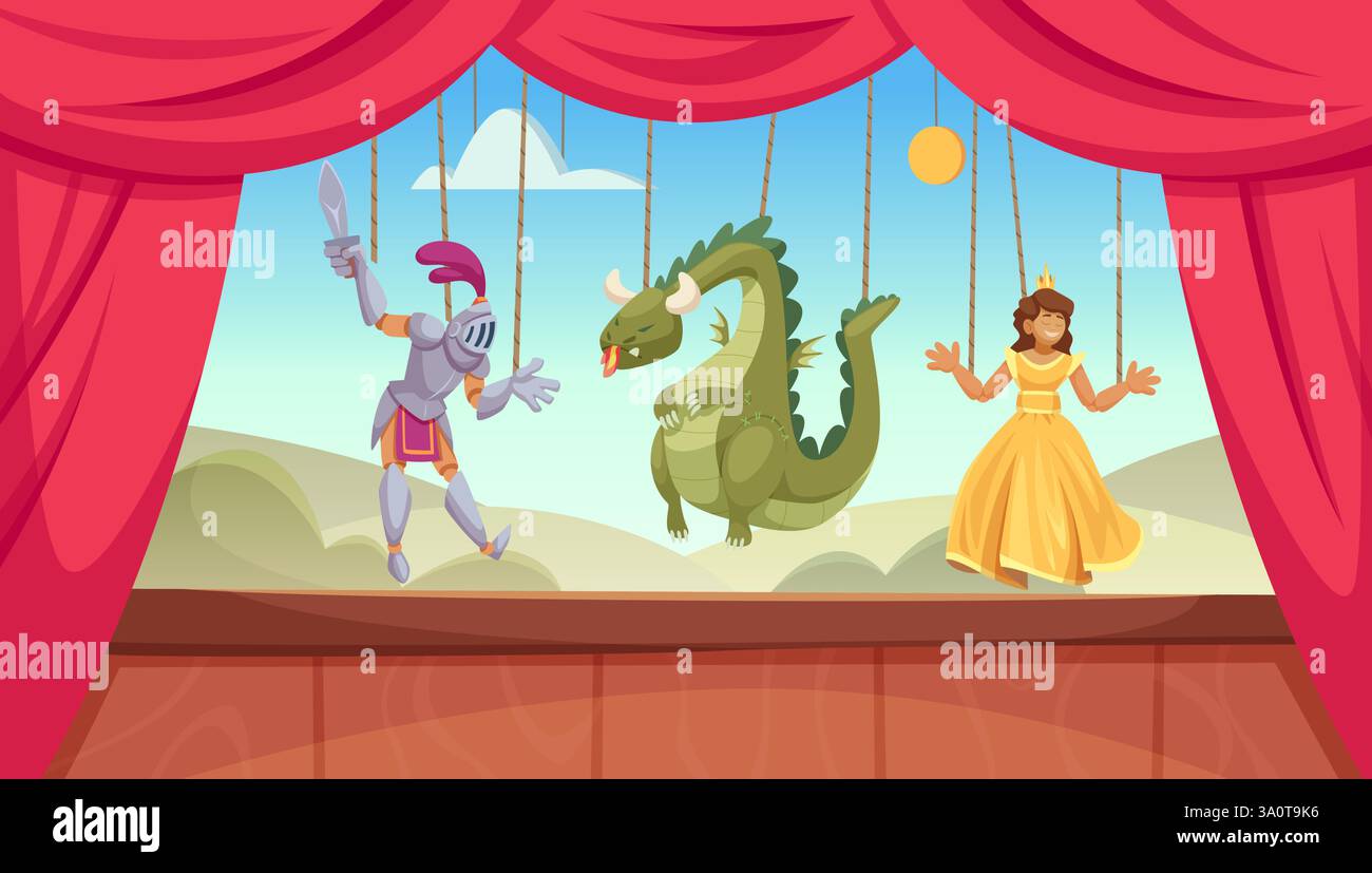 Hand puppet princess Stock Vector Images - Alamy