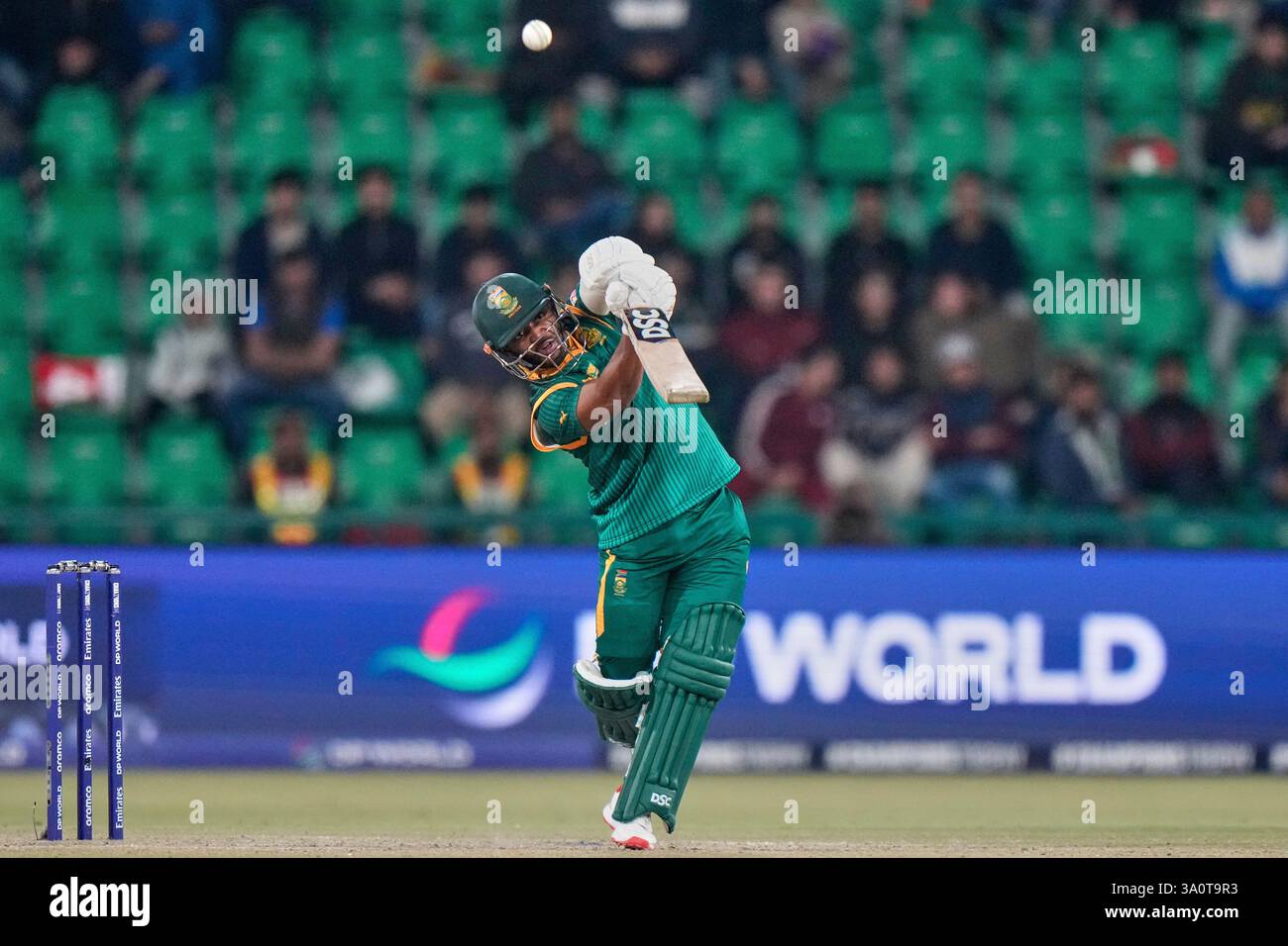 South Africa's captain Temba Bavuma bats during the ICC Champions ...