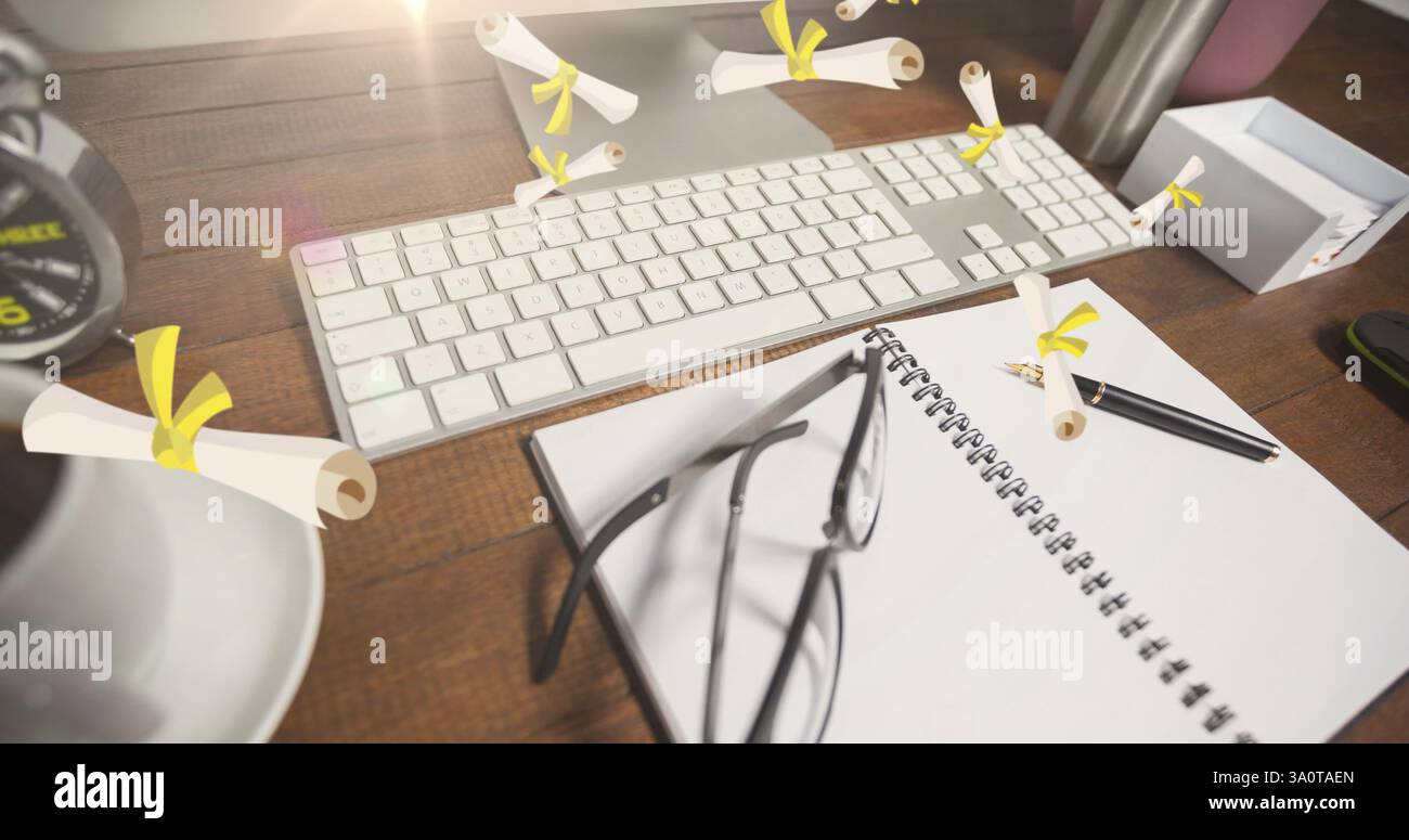 Graduation cap diploma scrolls hi-res stock photography and images - Alamy