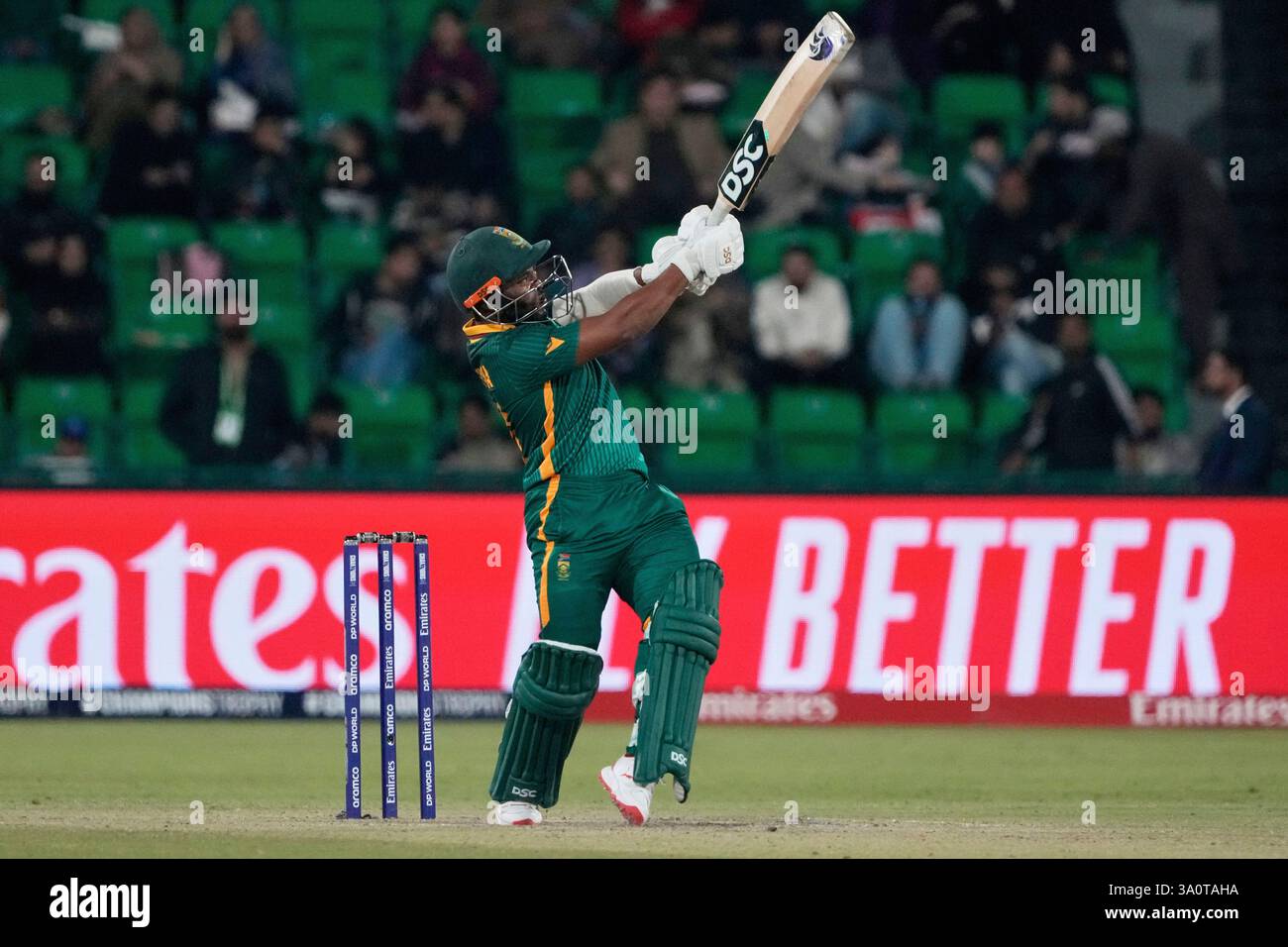 South Africa's captain Temba Bavuma bats during the ICC Champions ...
