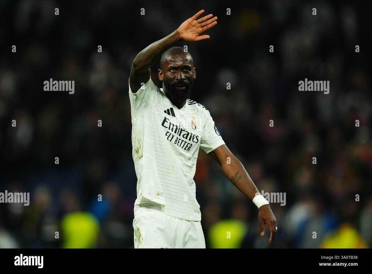 Antonio Rudiger of Real Madrid during the UEFA Champions League match ...
