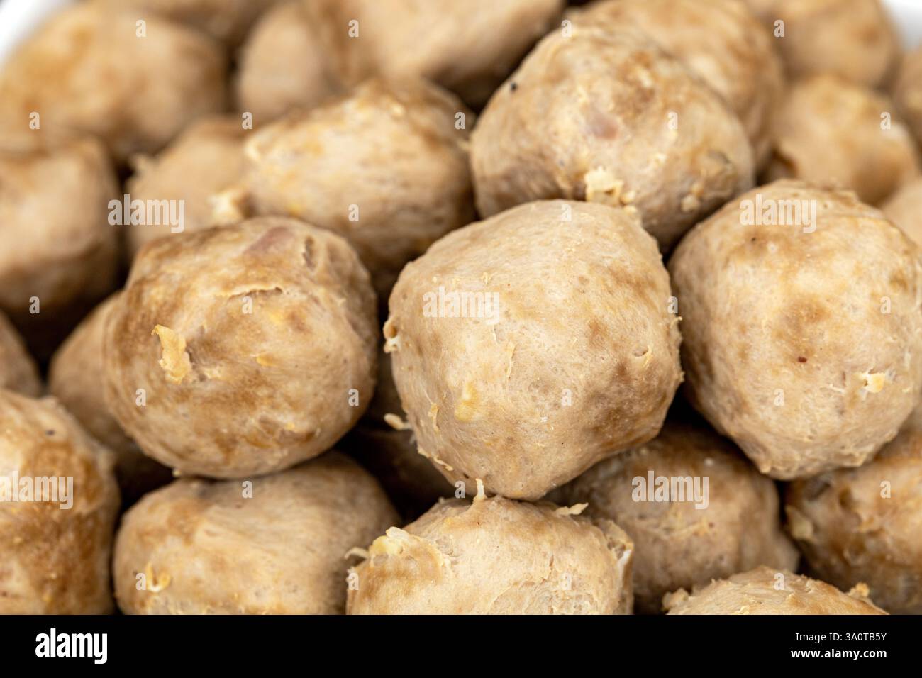 The closed op of beef meatballs that were boiled and left out for a ...