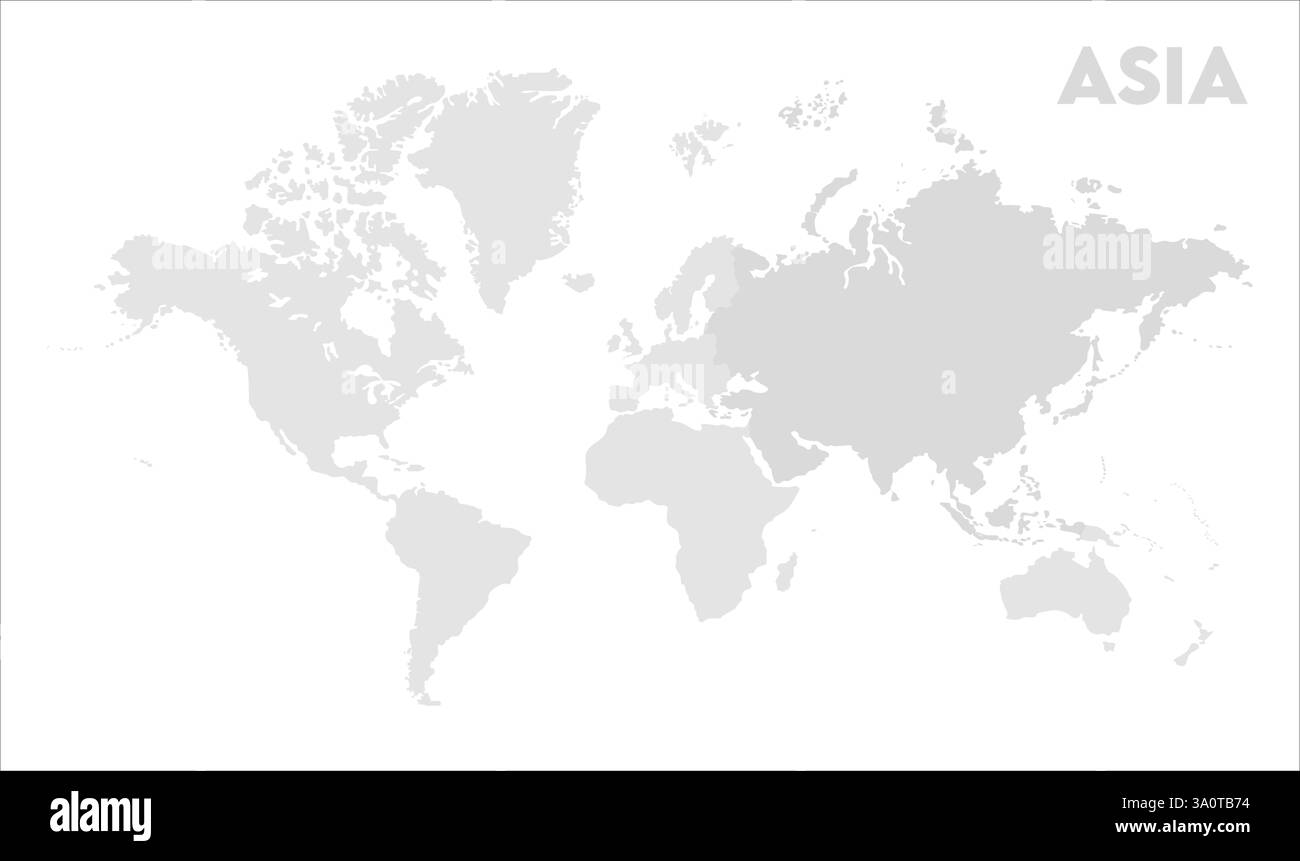 Map of Asia, highlighted on the world map, Asia on the world map ...