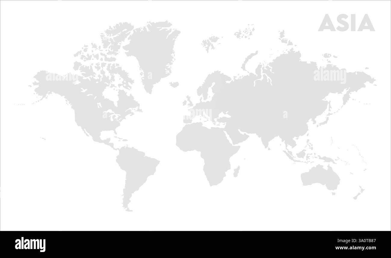 Map of Asia, highlighted on the world map, Asia on the world map ...