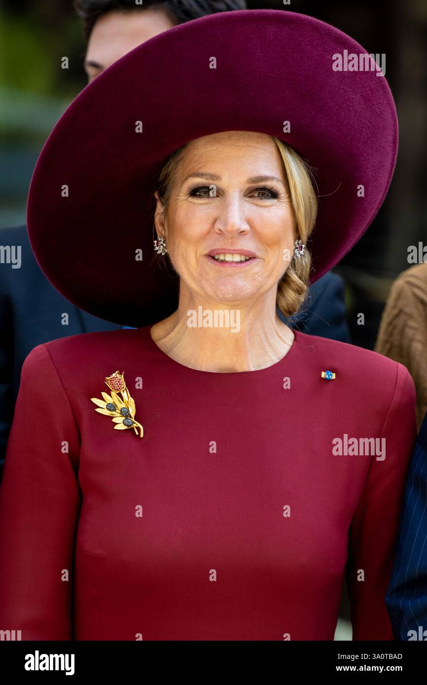 Queen Maxima during a visit to Home for Cooperation in Nicosia during ...