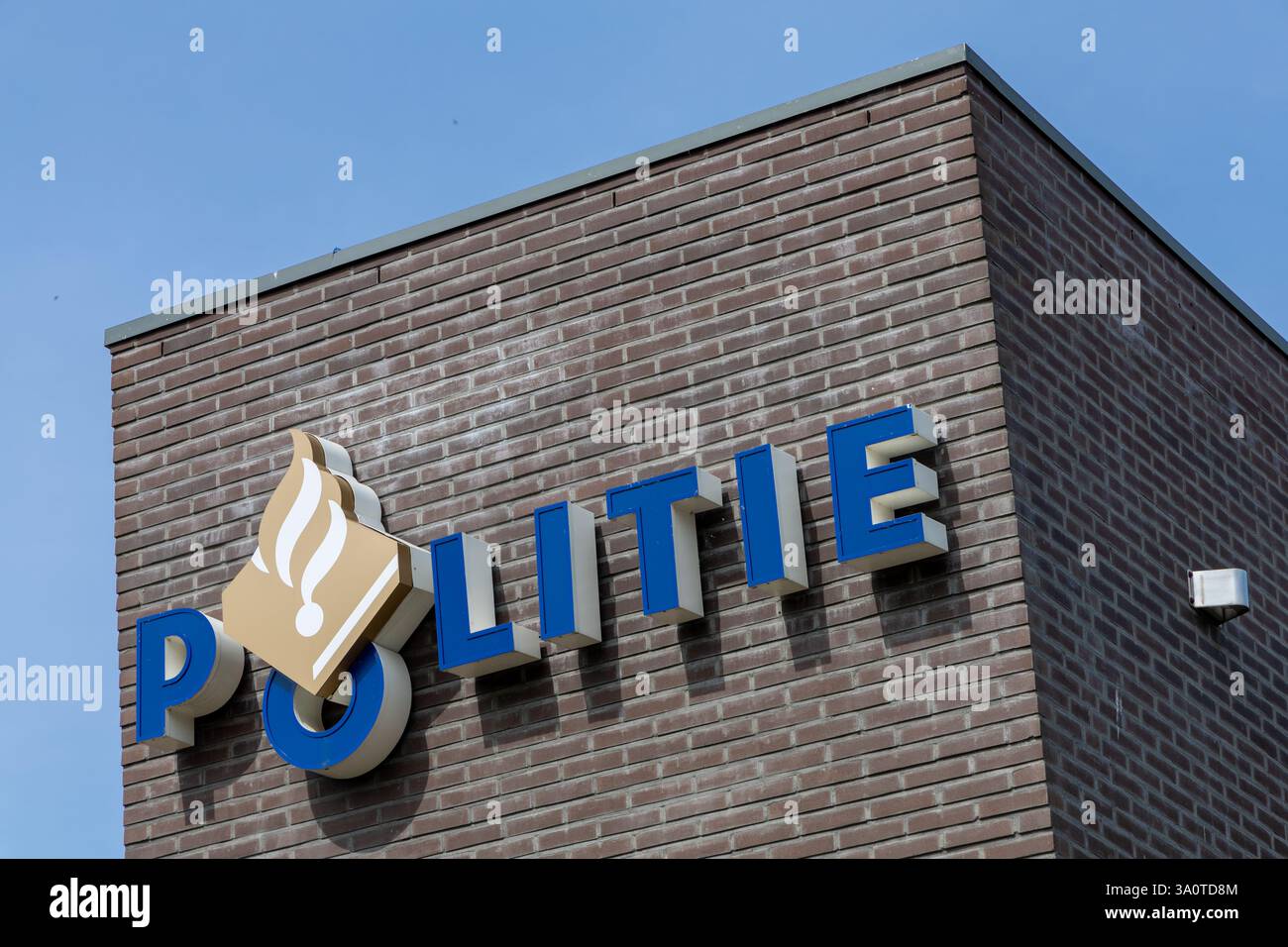 Politie logo sign on the building at Kanaleneiland Utrecht Stock Photo ...