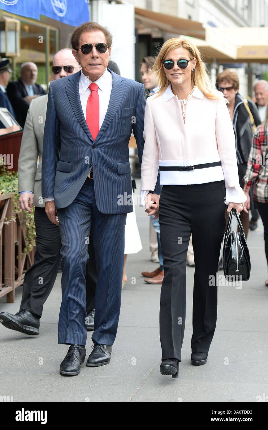 Steve Wynn and Andrea Hissom seen walking in Midtown Manhattan on May ...