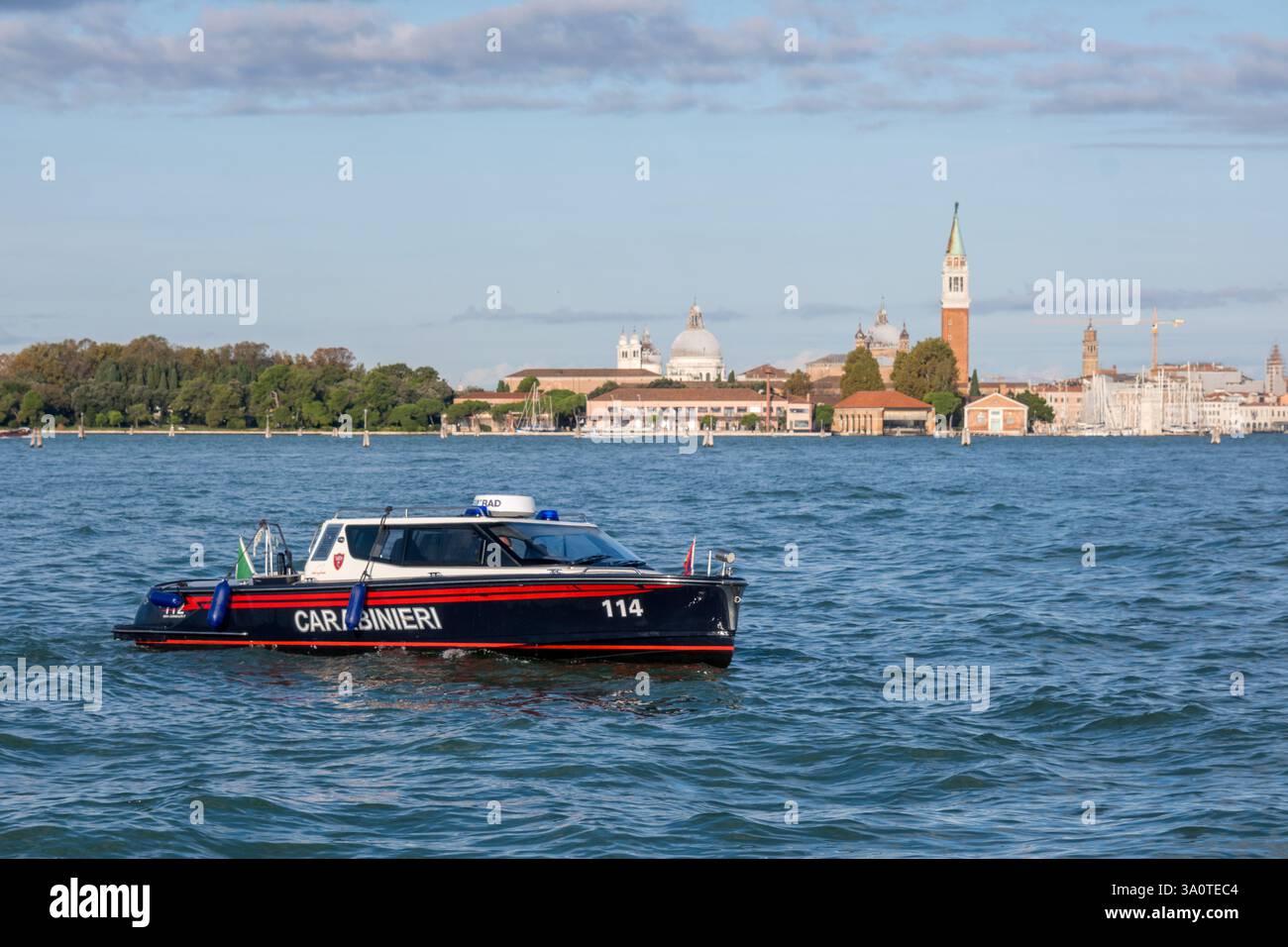 Venice, IT - 12 October 2024: Carabinieri patrol boat on Grand Canal ...