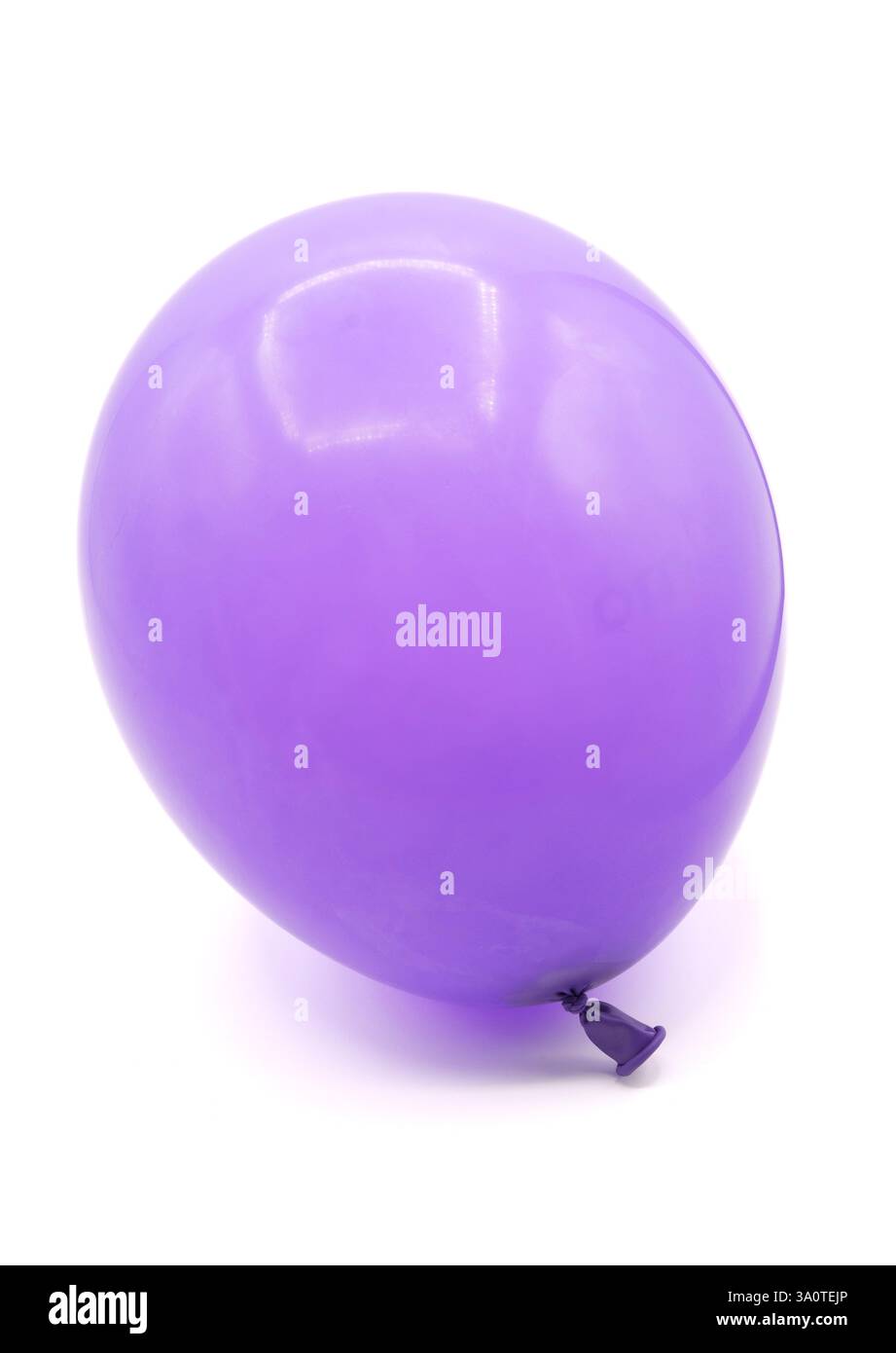 Purple inflated balloon cut out isolated on white background Stock ...