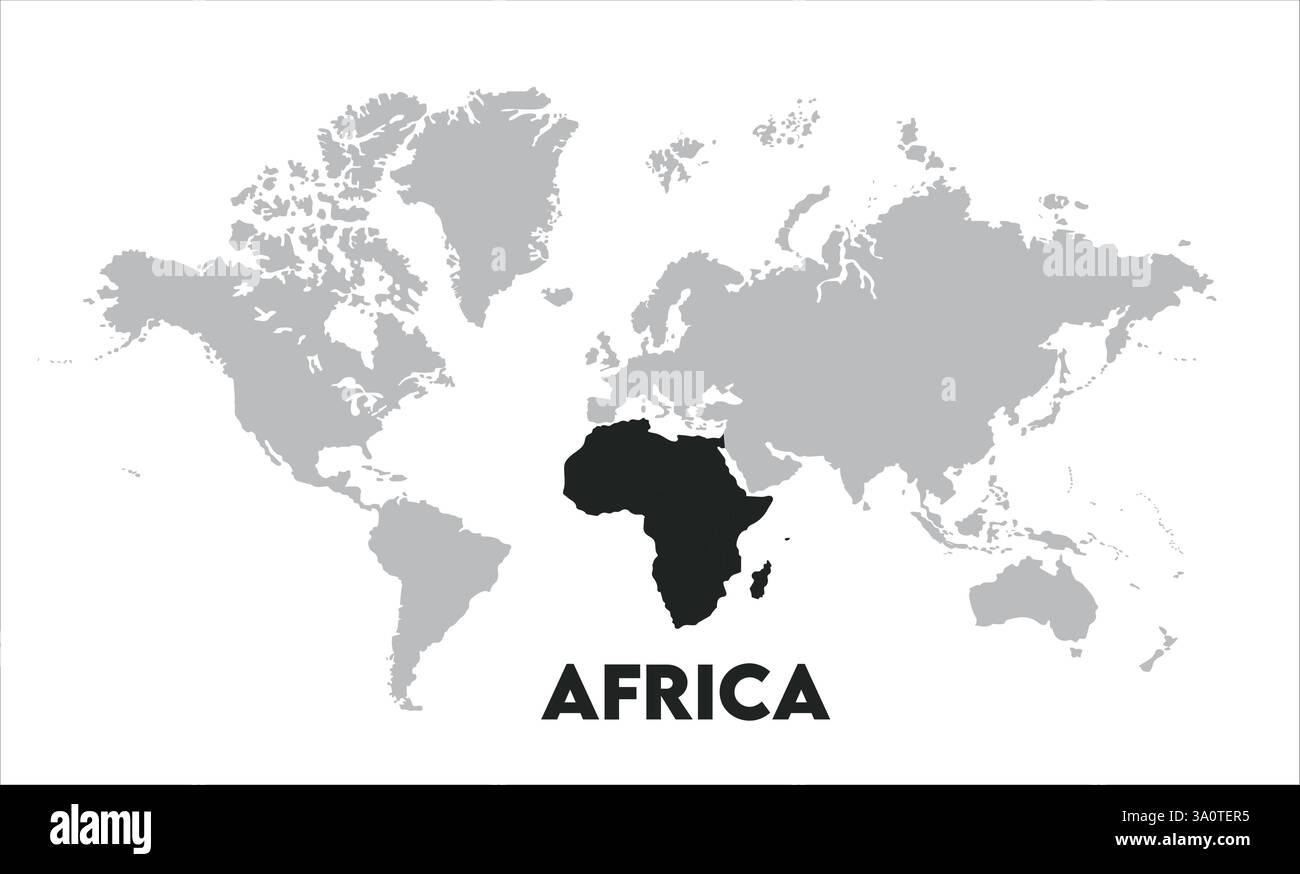 Africa location on a world map