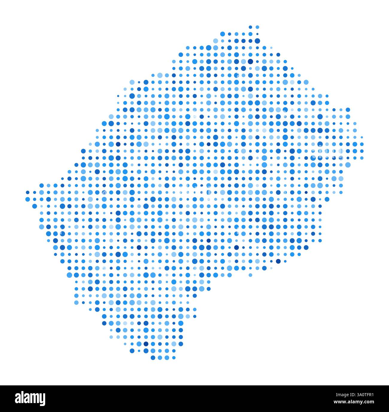 Lesotho dot map. Country digital style shape. Lesotho vector image ...