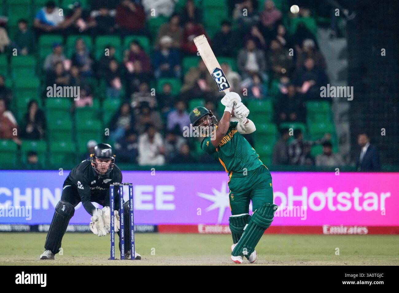 South Africa's captain Temba Bavuma plays a shot during the ICC ...