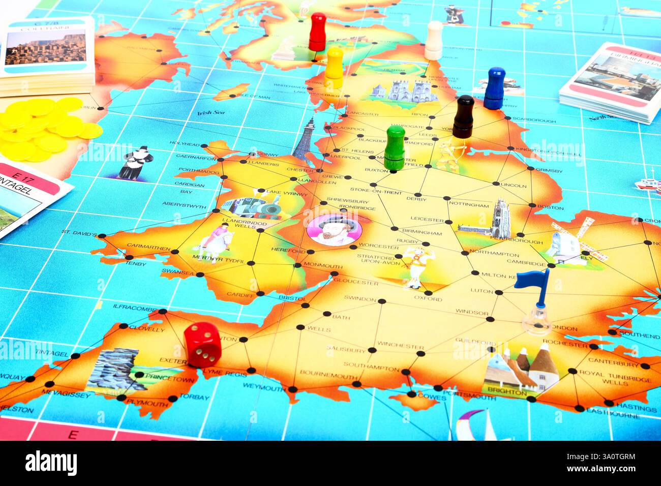 Ravensburger Race Around Britain board game Stock Photo - Alamy